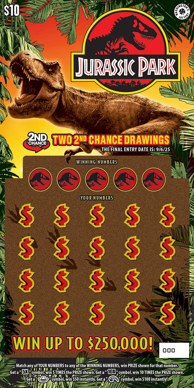 Washington’s Lottery Launches Jurassic Park Scratch Ticket With A “Wild ...